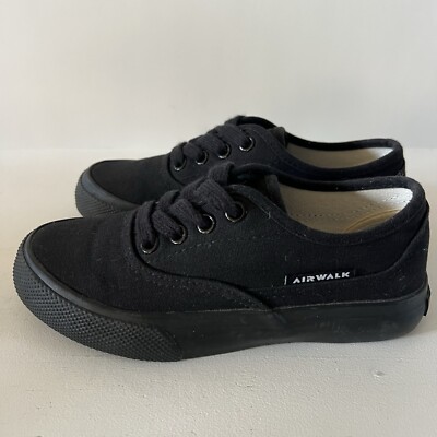 AIRWALK Canvas Shoes Boys Size 12 Y Black Lace Up Sneakers | eBay