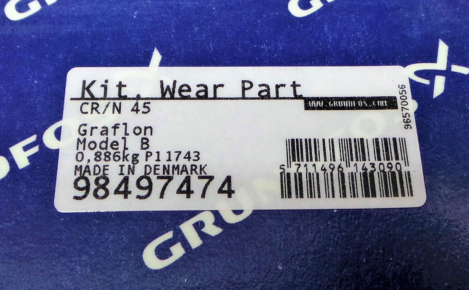 GRUNDFOS 98497474 KIT, WEAR PART CR(N)45 Graflon Model B | eBay