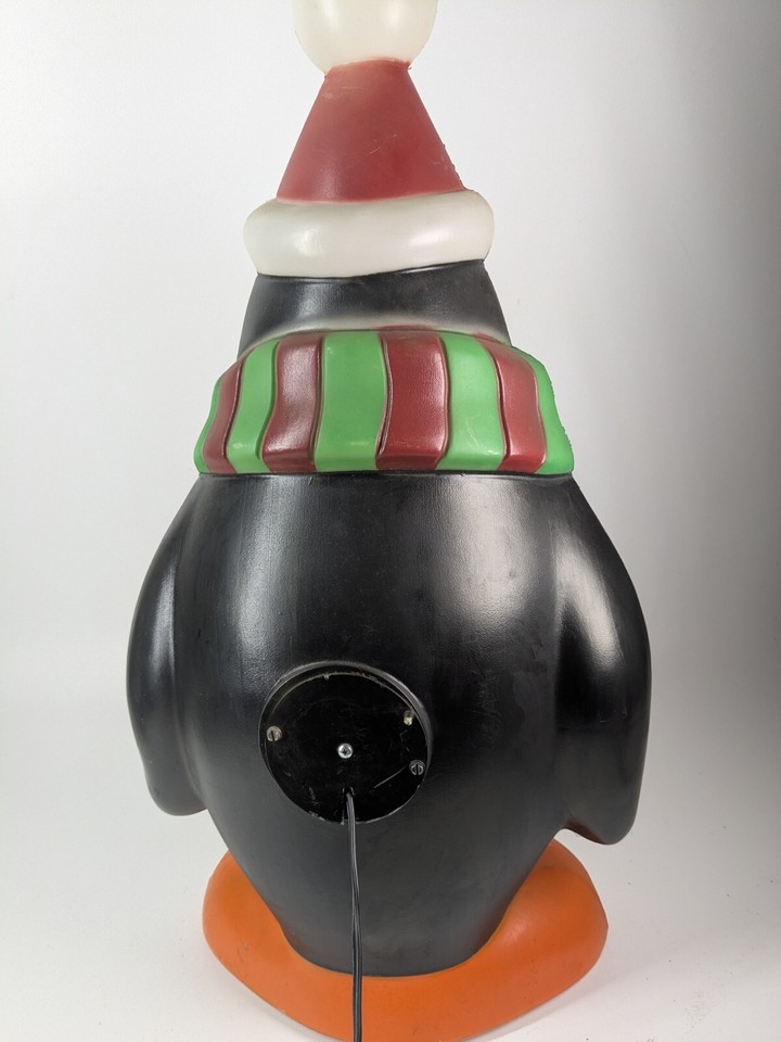 Vintage Blow Mold 28" Chilly Willy 90's Large Penguin Christmas ...