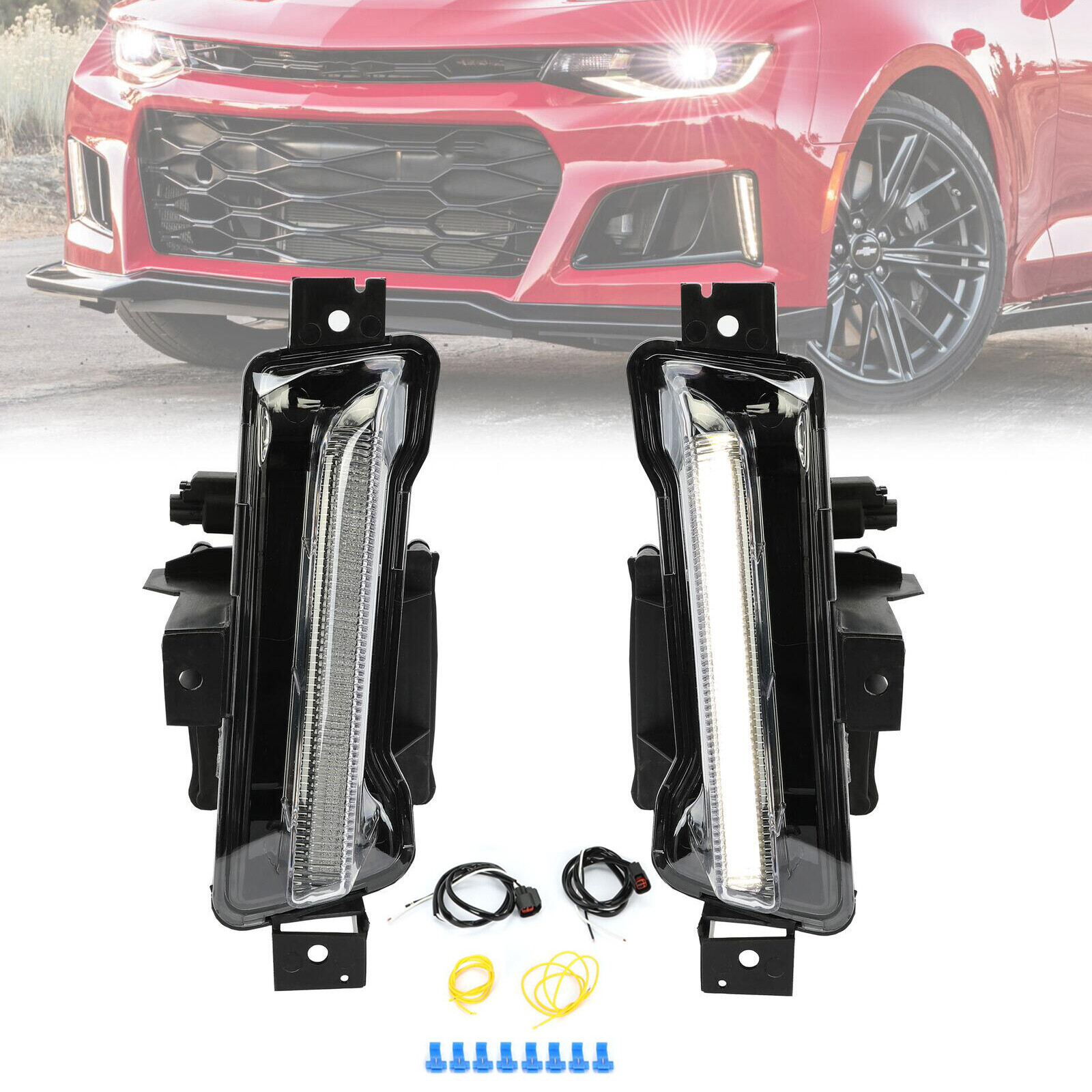 DRL Fog Lights Daytime Running Lamp For 2016-2023 Chevy Camaro ZL1 RS ...