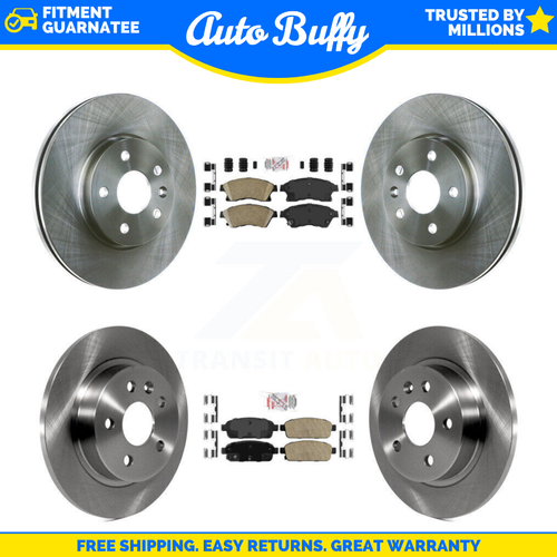Front Rear Integrally Molded Pad Disc Brake Rotors Kit For Chevrolet ...
