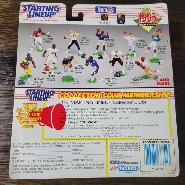 Kenner 1995 Edition Starting Lineup Warren Moon Minnesota Vikings for ...