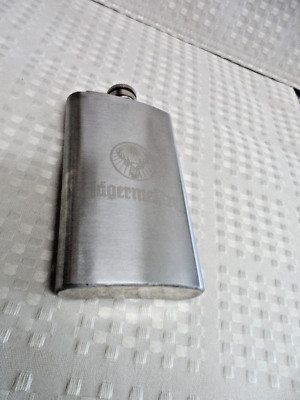 Jagermeister Flask 6oz Stainless Steel Deer Head Logo On Front | eBay