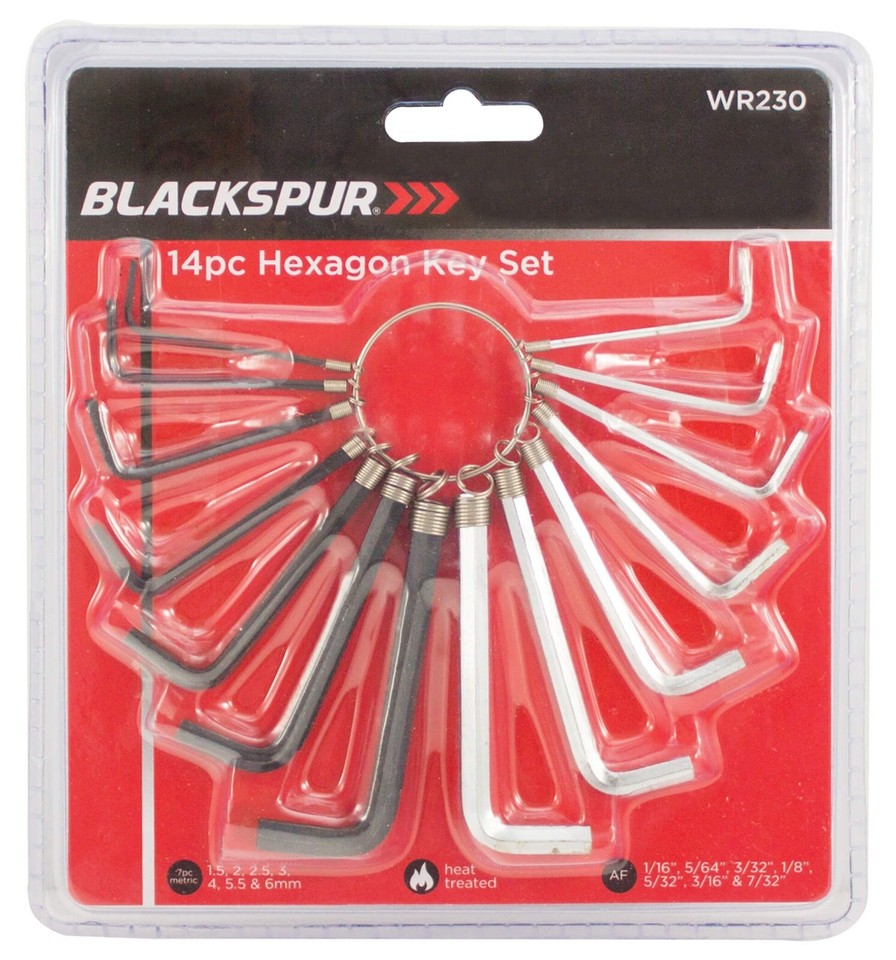 14 PIECE HEX KEY ALLEN ALAN ALLAN KEY SET KIT HARDENED STEEL | Imperial ...