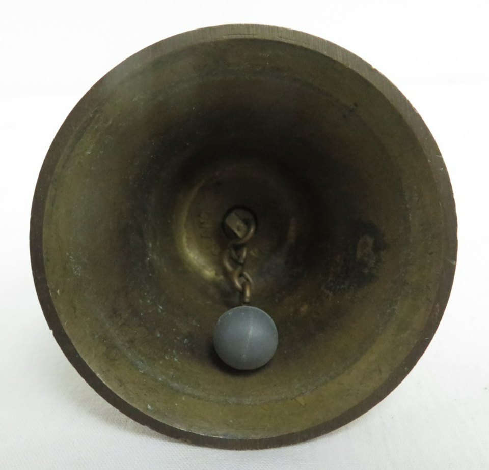 Vintage Solid Brass Navel Shield Eastbourne England Bell Brass Bell ...