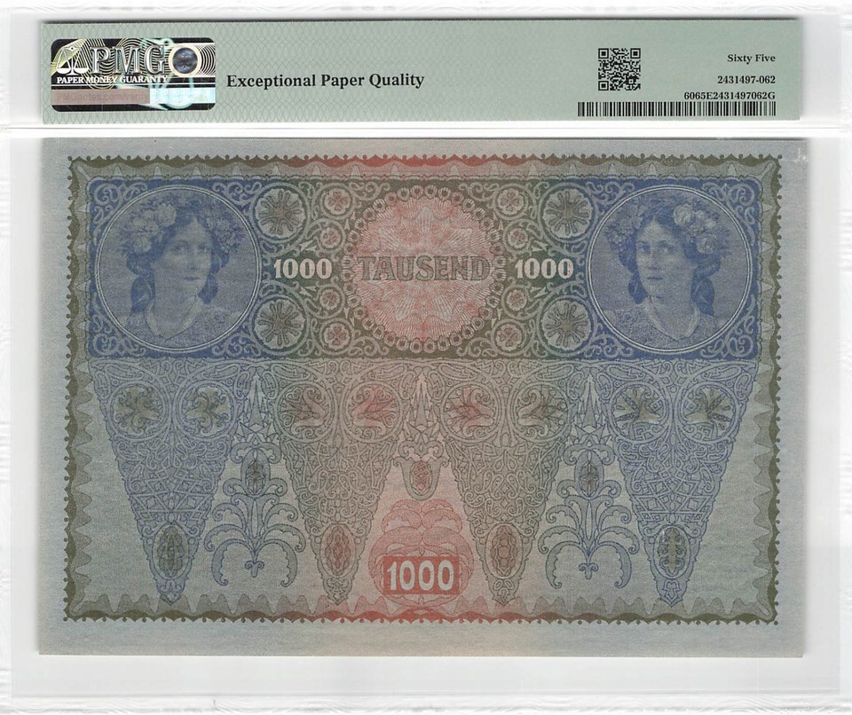 Austria 1000 Kronen 1919 P-60 PMG 65 EPQ | eBay