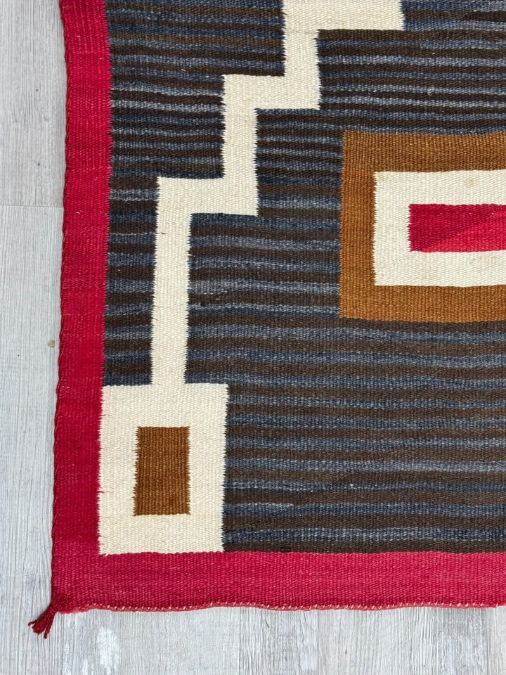 Early Navajo Rug ; Ganado AZ, Hubbell Cross Moki Storm Pattern | eBay