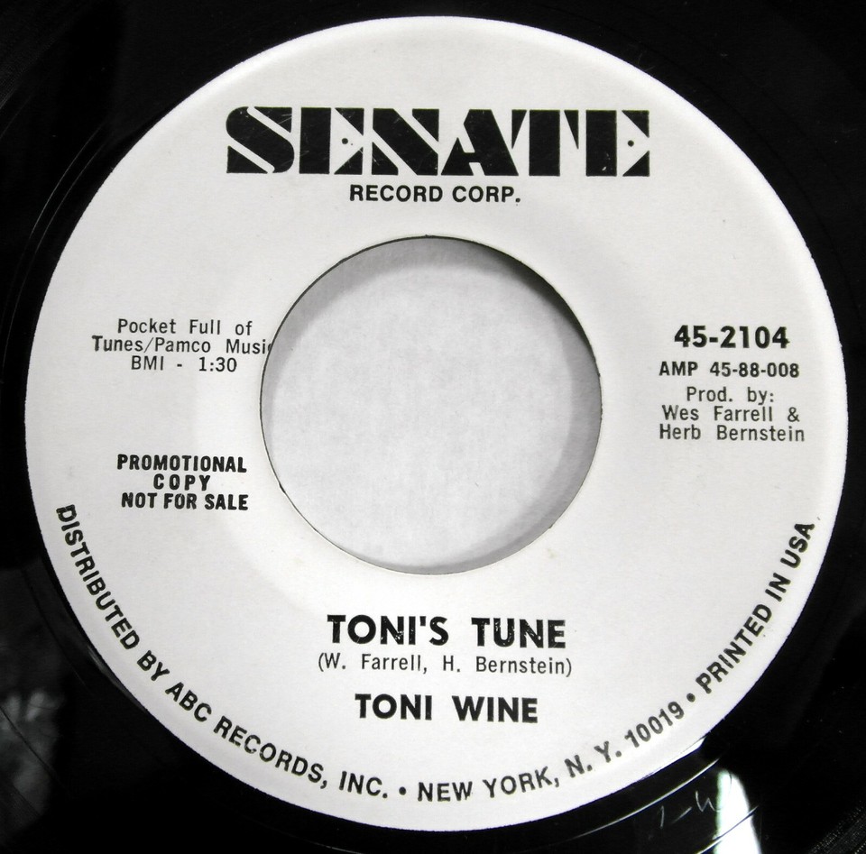TONI WINE 45 River Deep Mountain High/Toni's Tune VG+ on Senate PROMO ...