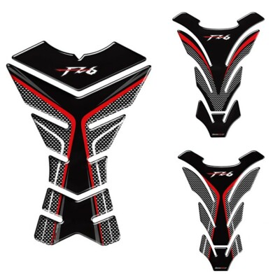 For YAMAHA FZ600 FZ6 FZ6N FZ6S 3D Tank Traction Gas Pad Knee Side Grips ...