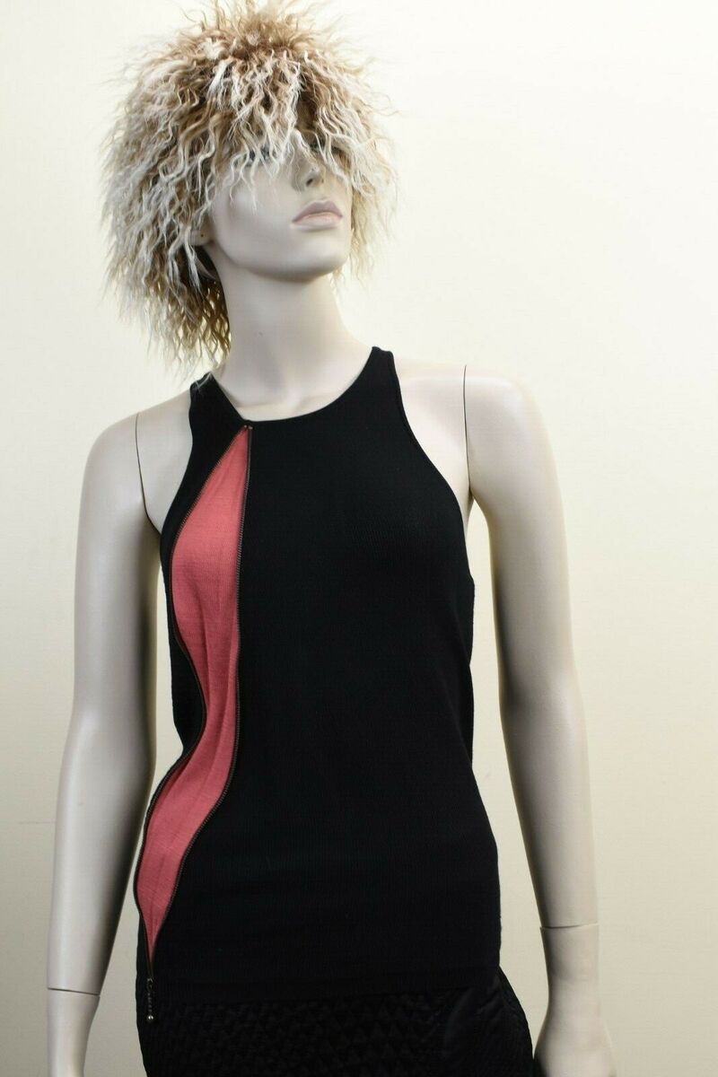 NWT BALENCIAGA KNITS BLACK RED SETA SILK KNIT 2X ZIP NWT BALENCIAGA KNITS BLACK RED SETA SILK KNIT 2X ZIP