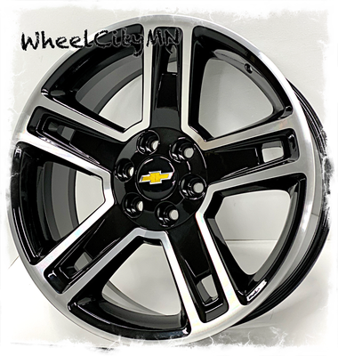 22" gloss black machined 2018 Chevy Silverado LTZ 5664 OE replica ...
