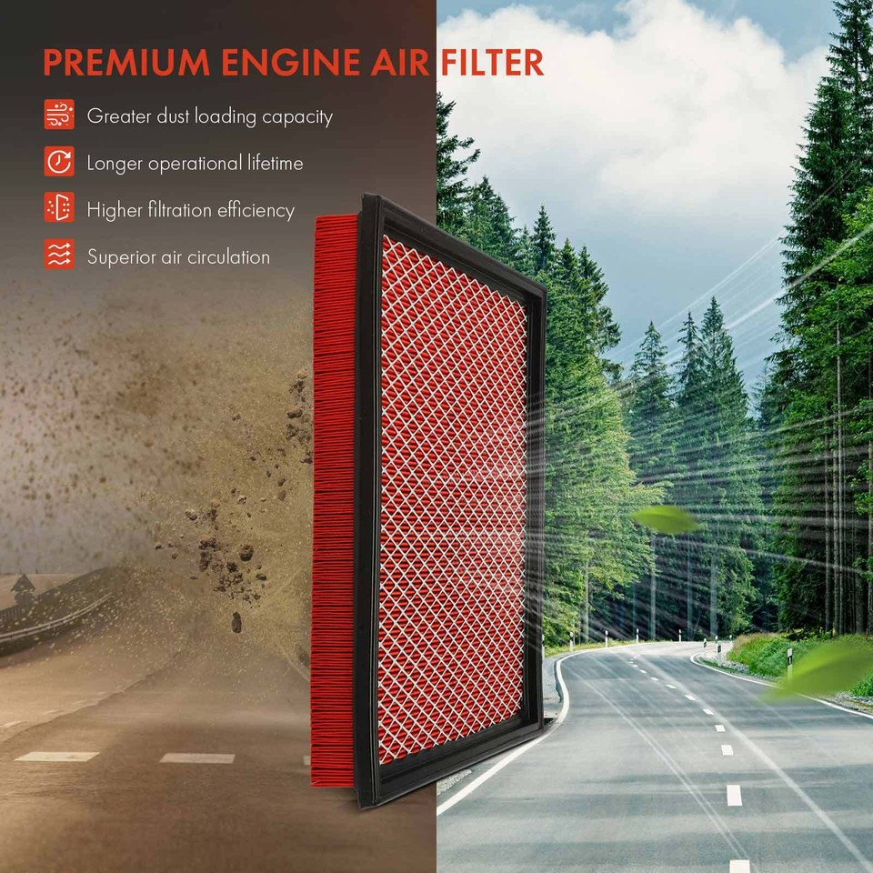 2x High Performance Engine Air Filter for Jeep Grand Cherokee Nissan ...