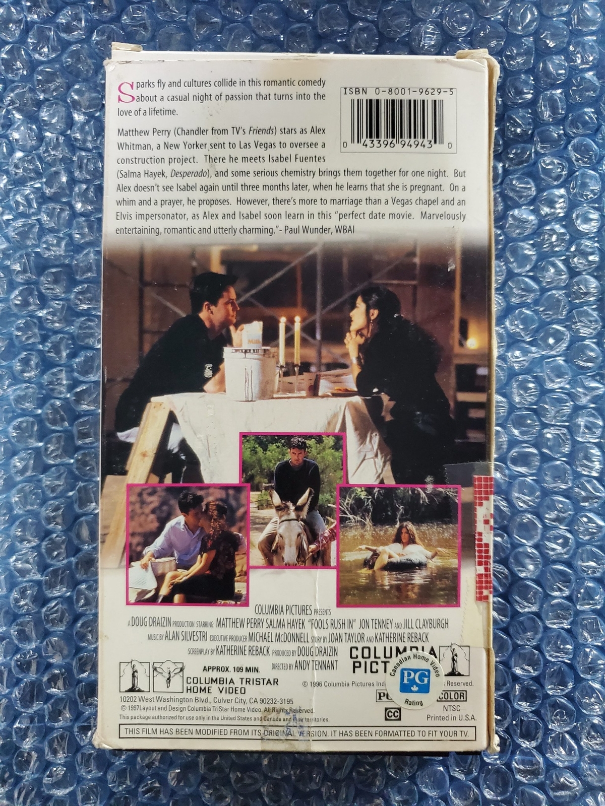 Fools Rush In (VHS, 1997) Matthew Perry Selma Hayek | eBay
