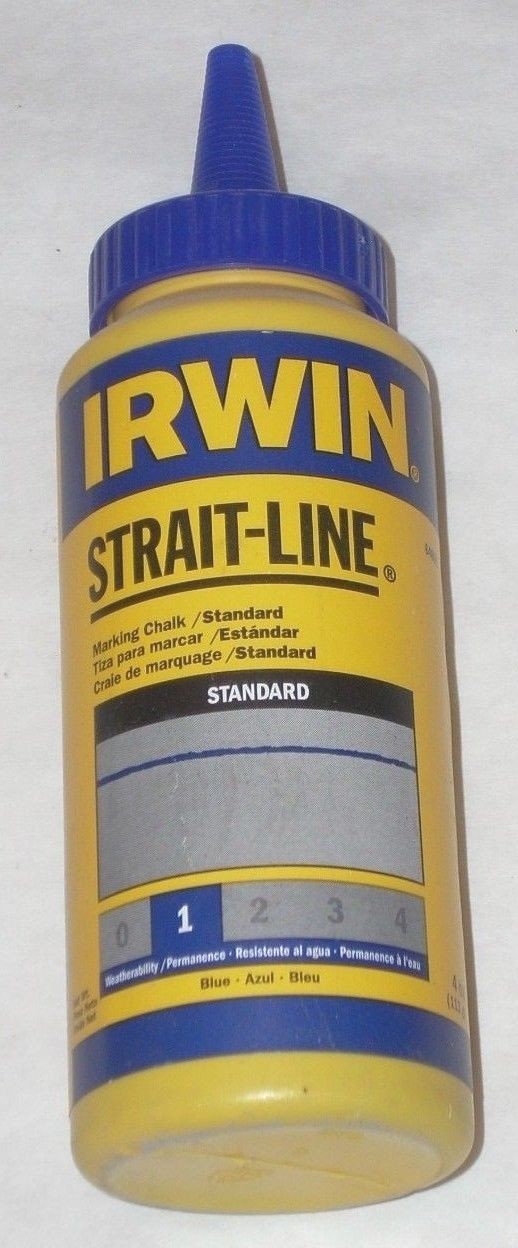 8pk Irwin 64801 Strait-Line Standard Blue Marking Chalk Construction ...