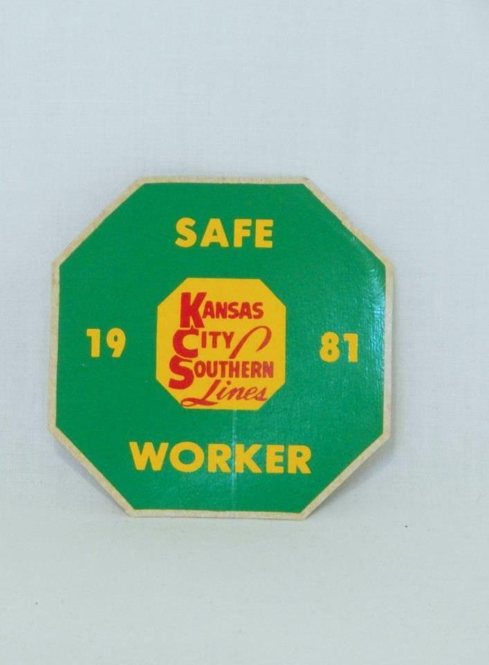 Kansas City Southern Lines KCS 1981 Safe Worker Sticker Safety Railroad ...