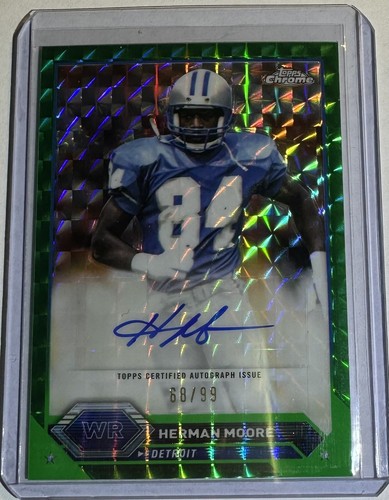 2024 Topps Composite Chrome Herman Moore Geometric Green Refractor Auto ...
