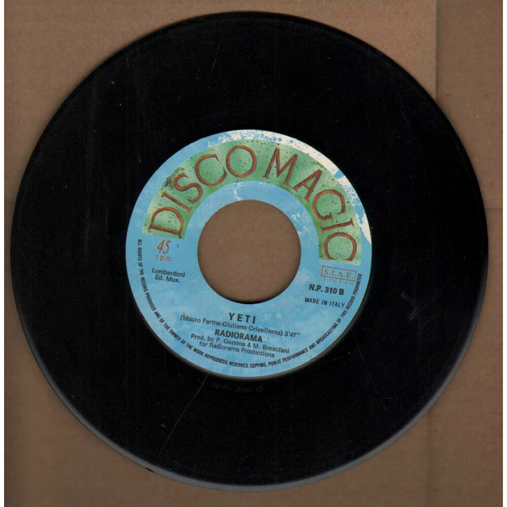 Radiorama ‎‎‎Vinyle 7 " 45 Tours Yeti / Discomagic Records Np 310 Neuf ...