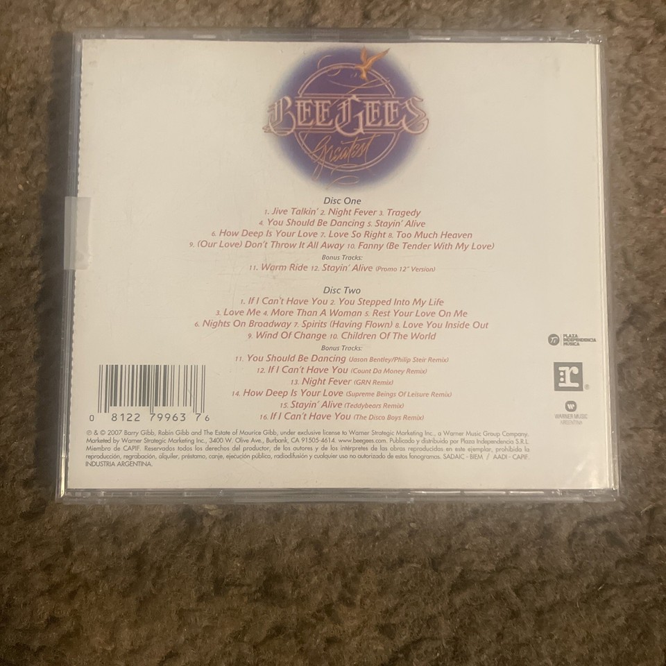 Bee Gees Greatest [CD] 2007 Argentina Import (2 Disc 28 Tracks) Very ...