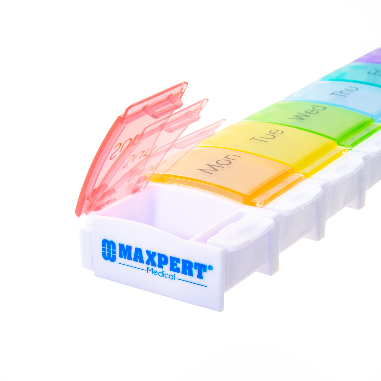 Maxpert Weekly Pill Organizer Case Push Button 7 Day Pill Box Organizer | eBay