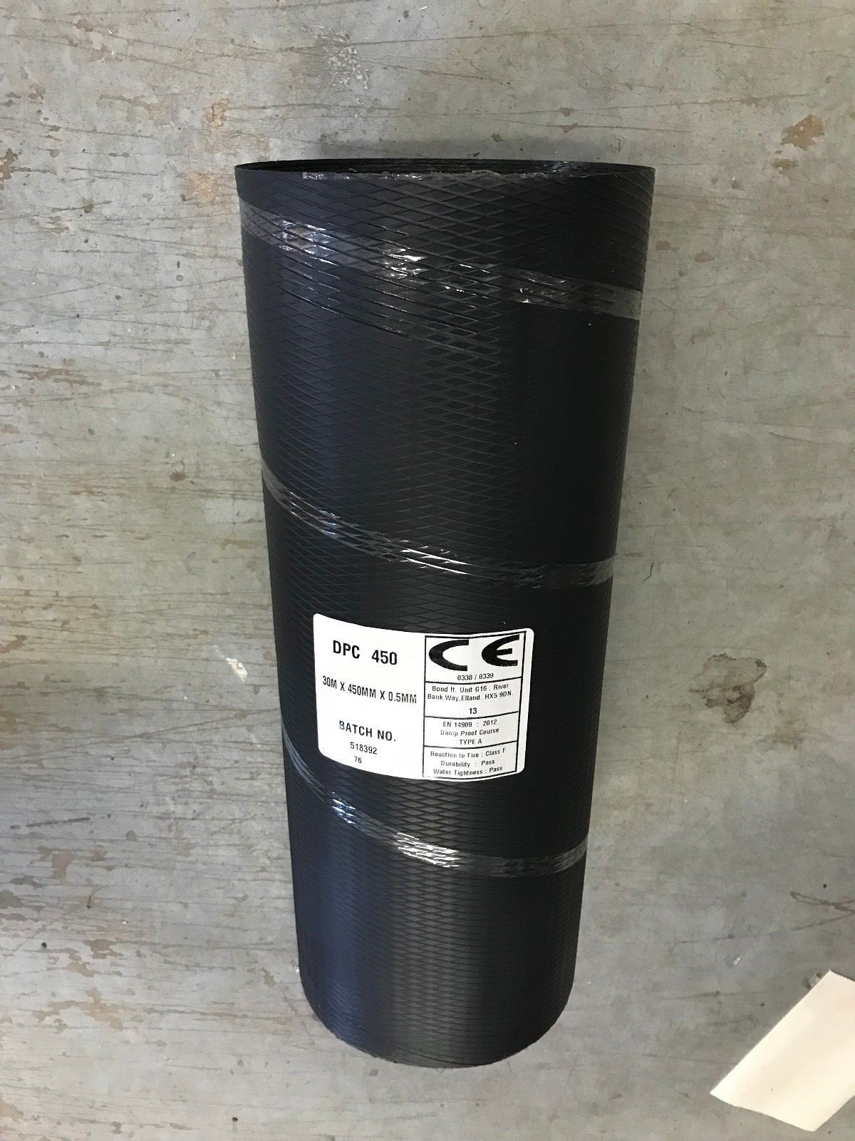DPC Damp Proof Course Membrane 450mm x 30mtr roll for brick block work ...