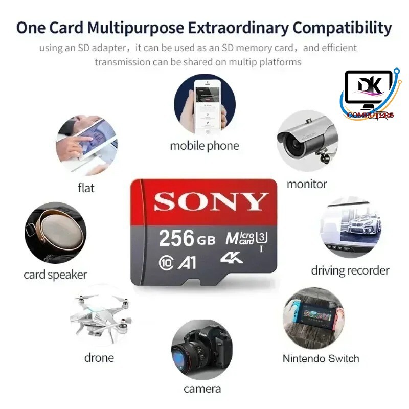 SONY Micro SD Card Mini Memory Card Class 10 512GB U3 4K High Speed | eBay