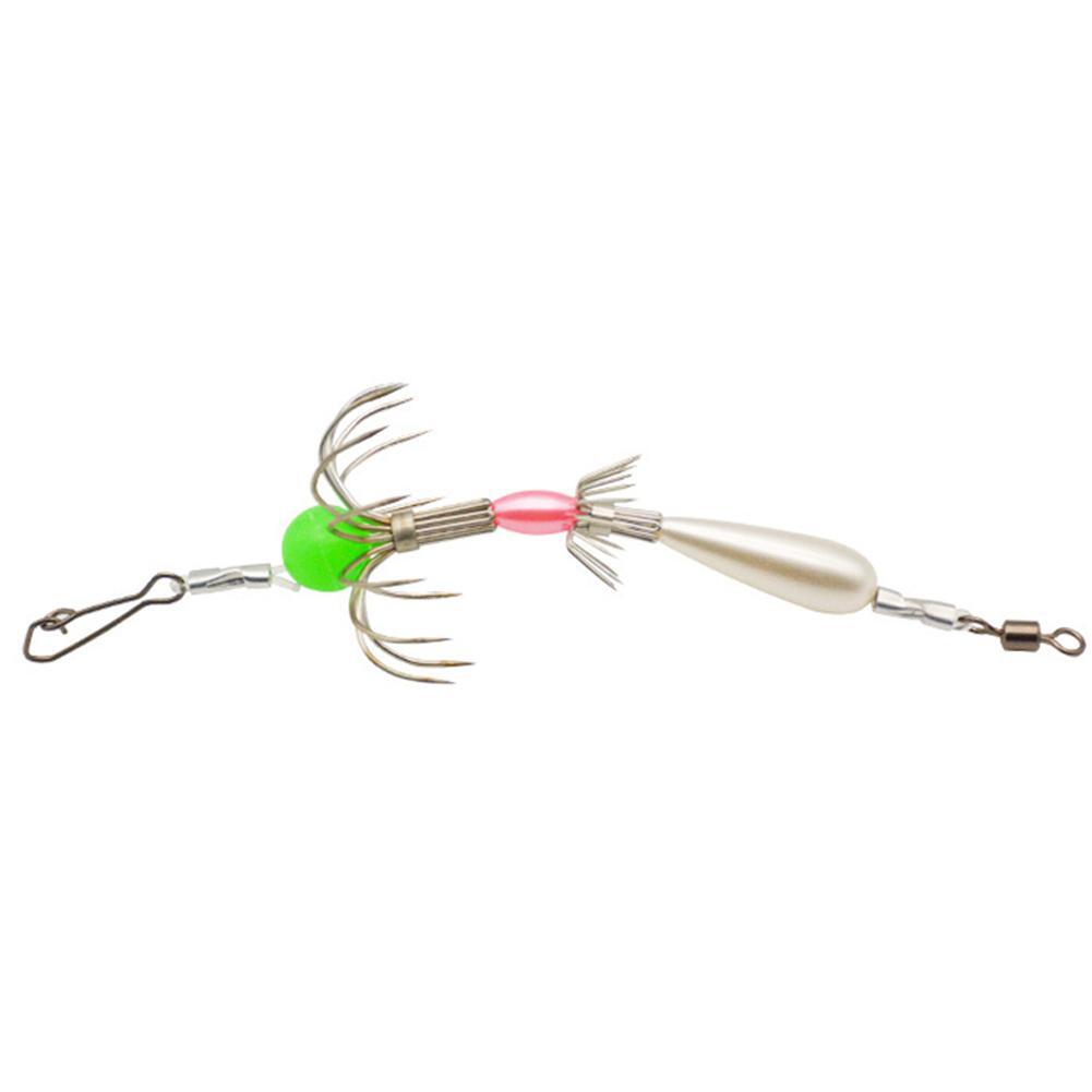 Double Row Fishing Cuttlefish Hook Carbon Steel Squid Hook Tackle ...