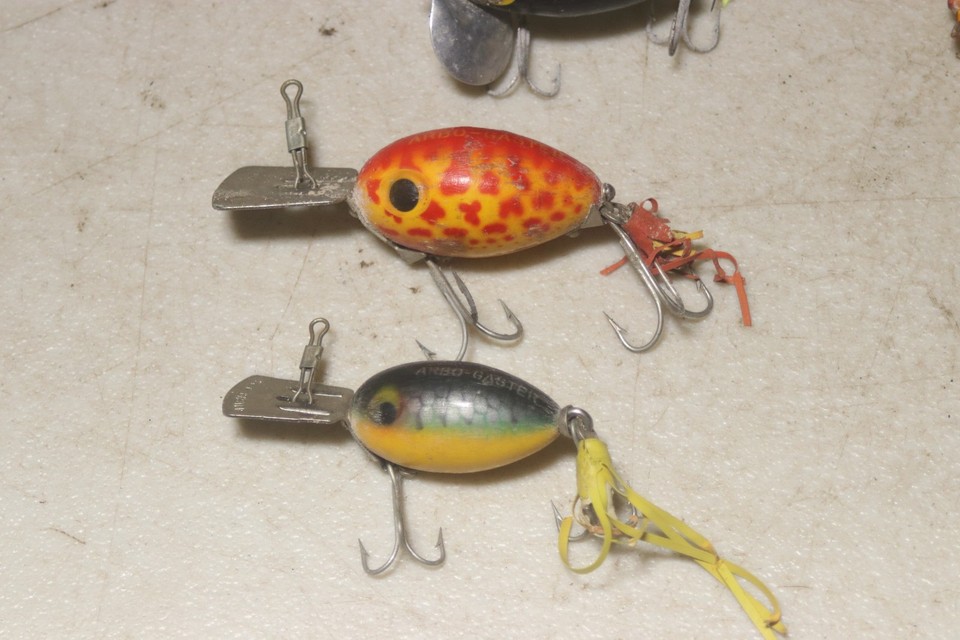 Lot of 12 Vintage Fred Arbogast Lures Hula Pike Dorado Jitterbug Arbo ...
