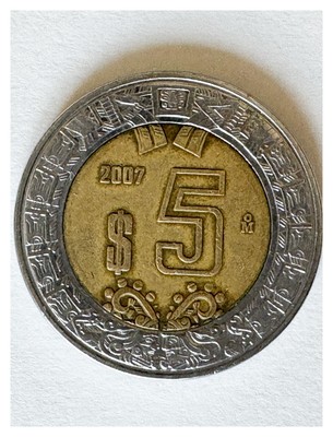 2007 Mexico 5 Pesos Coin With A Rotated Reverse | eBay
