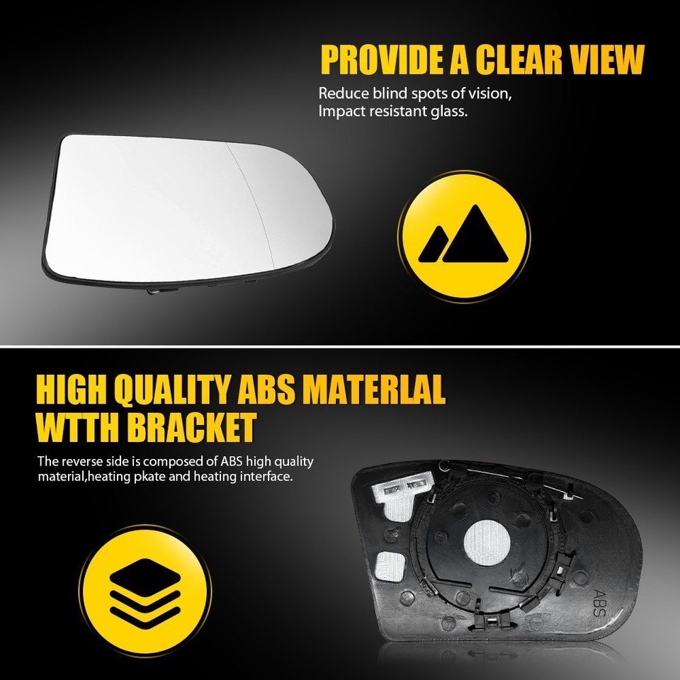 Driver Side Mirror Glass Heated Fit Mercedes-Benz E-class W211 C-class ...