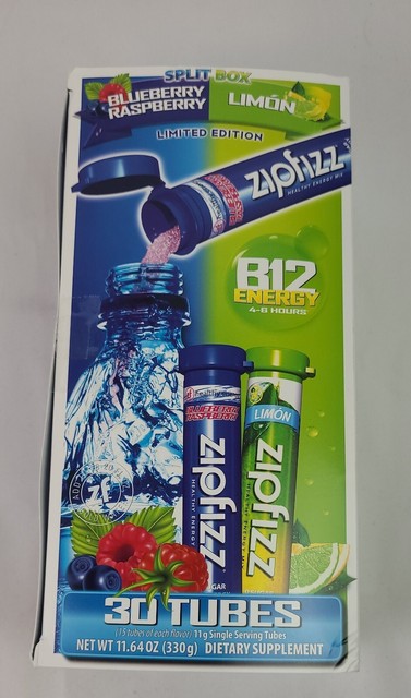 Zipfizz Blueberry Raspberry Limon B12 Energy 30 Tubes for sale online ...