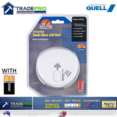 2x Smoke Alarm Fire Detector Chubb/Quell® Made Australian Standard ...