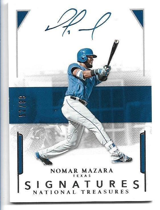 2016 Panini National Treasures - Signatures Nomar Mazara #S-NM /99 (AU ...