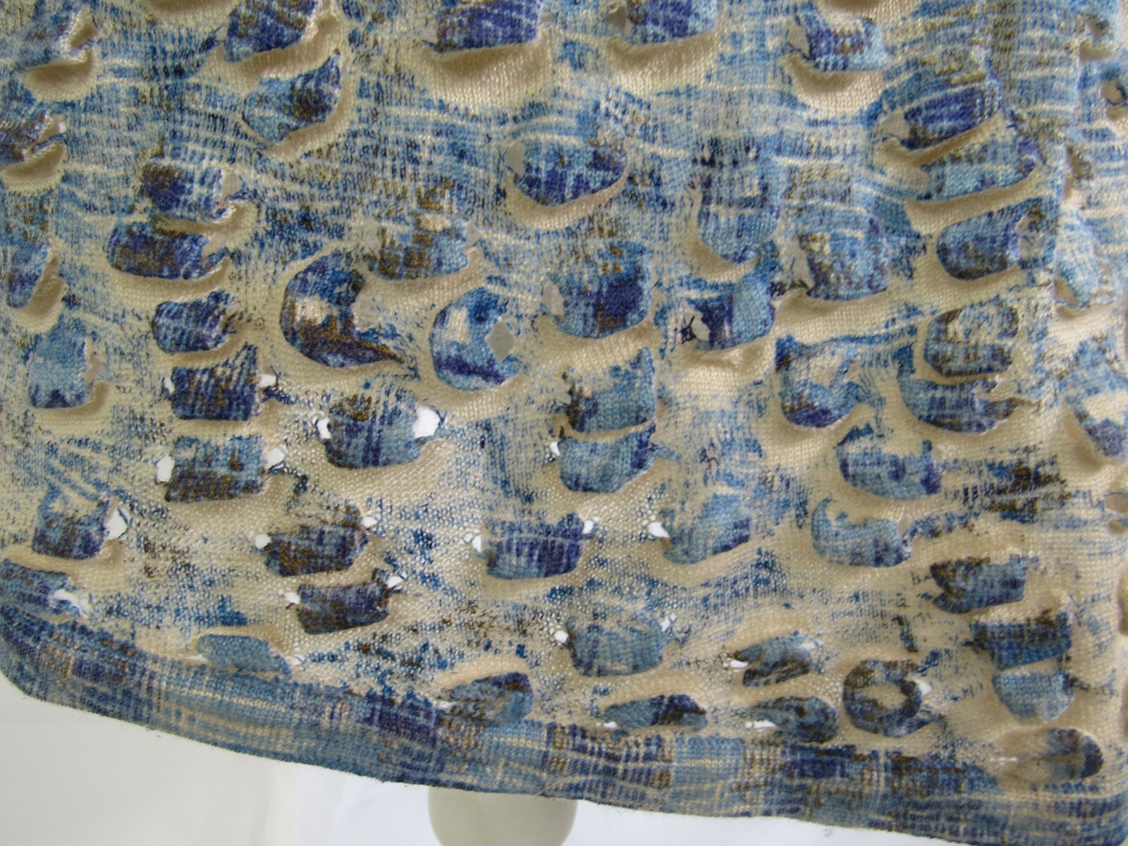 Alberto Makali Blue Embellished Fish Scale Detail Tur… - Gem