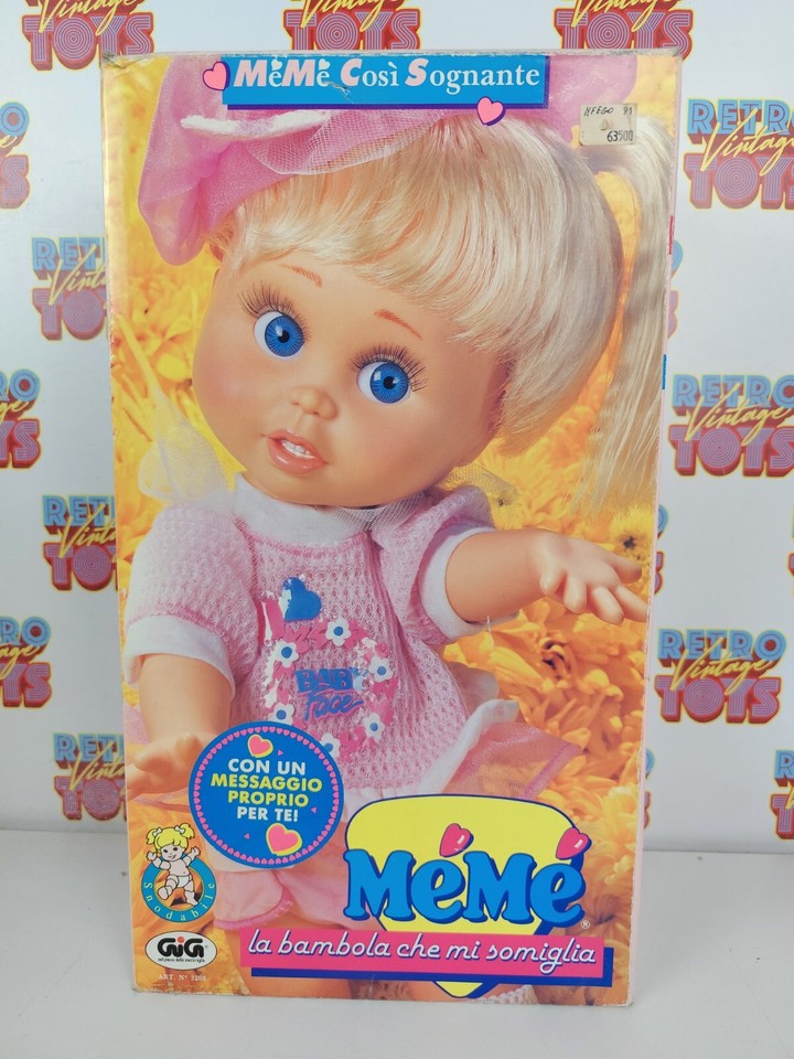 Mémé Meme' Meme So the Dreamer Doll 1990 GiG Galoob Baby Face Memè ...
