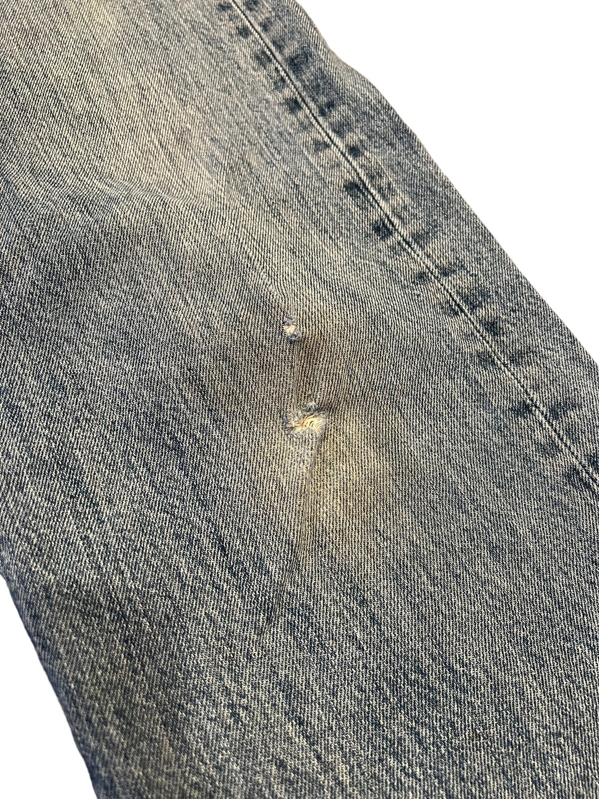 Vintage 90s 501 Levi Button Fly Distressed Light Wash Made In USA Jeans ...