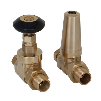 Solid Brass Traditional Radiator Valve - 1/2" (15mm) inlet - 3/4 ...