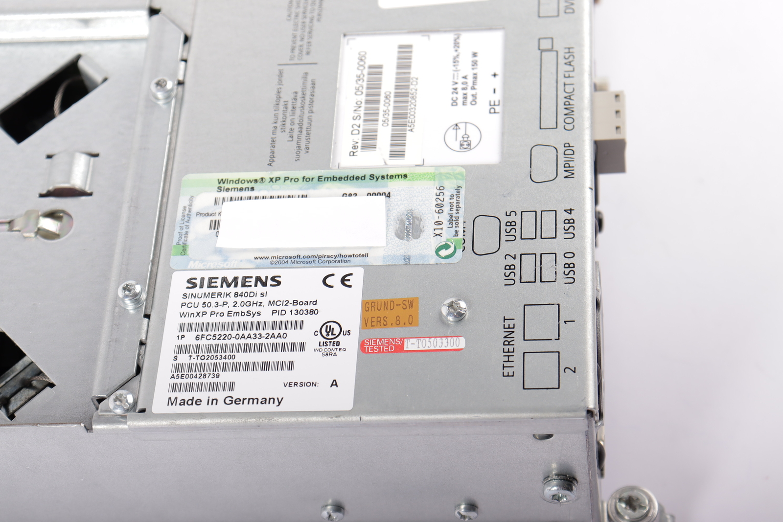 Siemens Sinumerik 840 DIsl PCU50.3-P 2.0GHz MCI2-Board 6FC5220-0AA33 ...