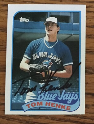 Tom Henke Topps Signed Autographed Baseball Card Toronto Blue Jays | eBay