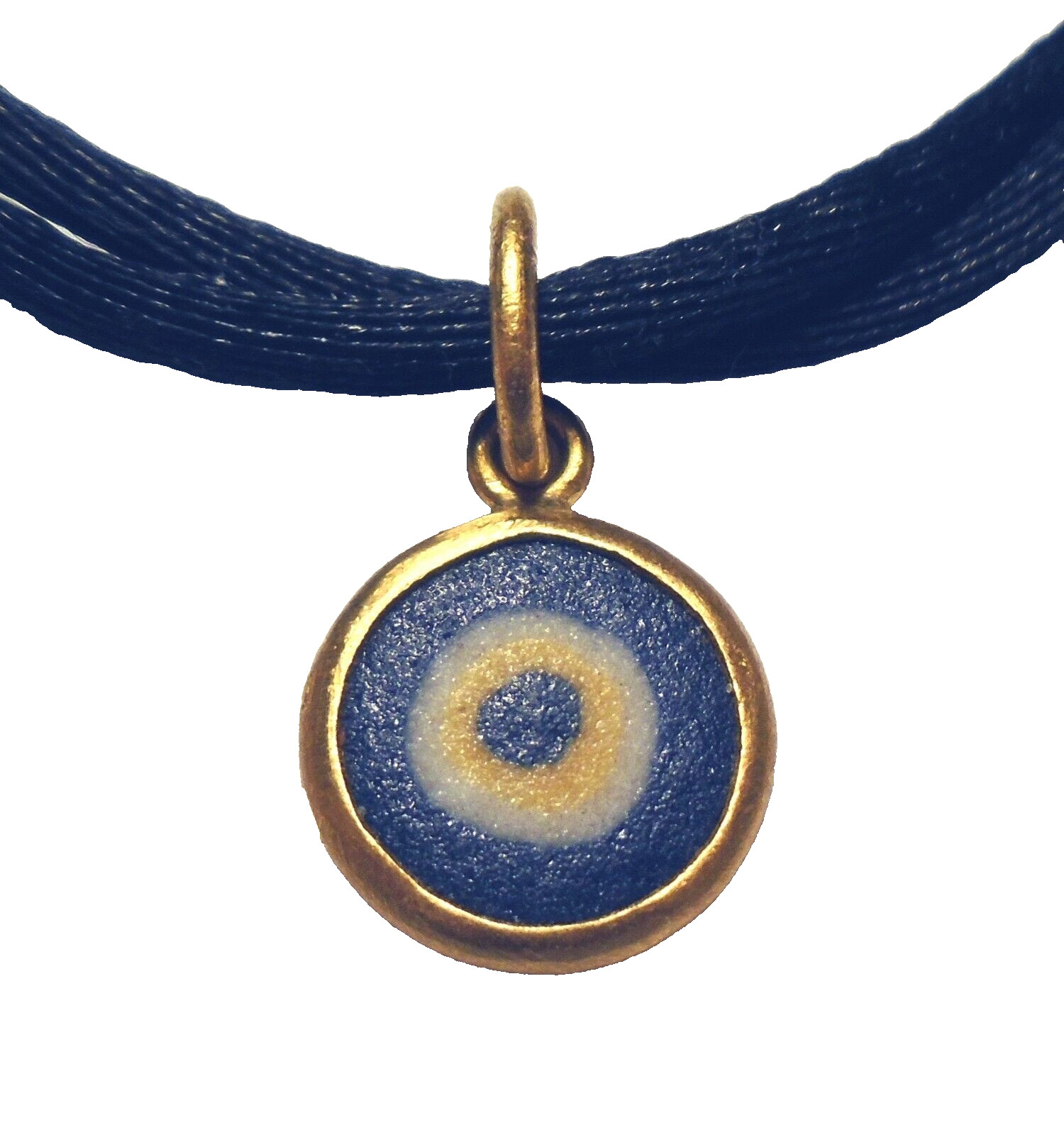 ANTIQUE 24k Solid GOLD .5" EVIL EYE Protection PENDA… - Gem