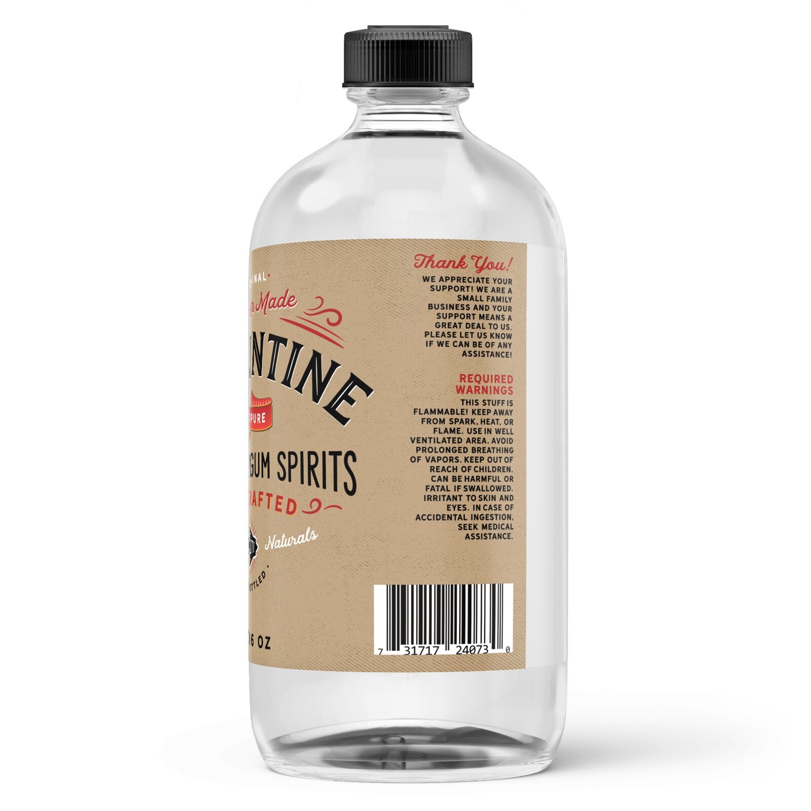 100% Pure Gum Spirits of Turpentine, 16 OUNCE BOTTLE natural turps ON ...