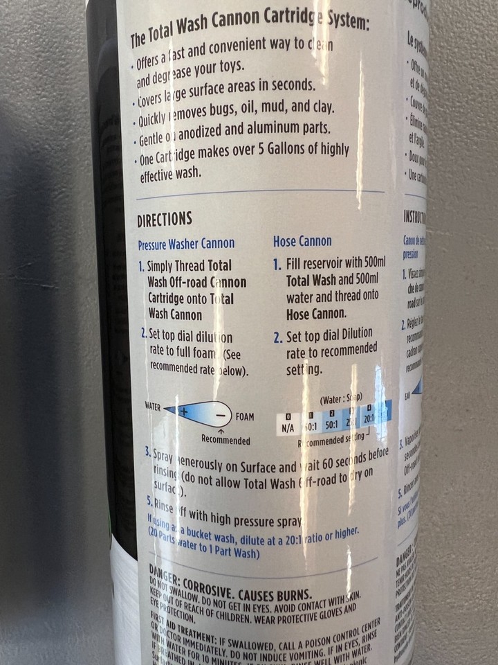 Total Wash Off-Road Cannon Kit WR Performance MX ATV UTV Soap Cleaner ...