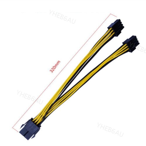 PCIE 8pin to Dual 8pin 6+2 pin GPU Graphics Card Power Splitter Cable ...