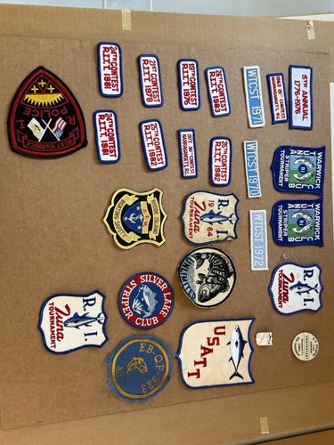Lot Of Vintage Tuna And Striped Bass Tournament Patches And Pin Many ...