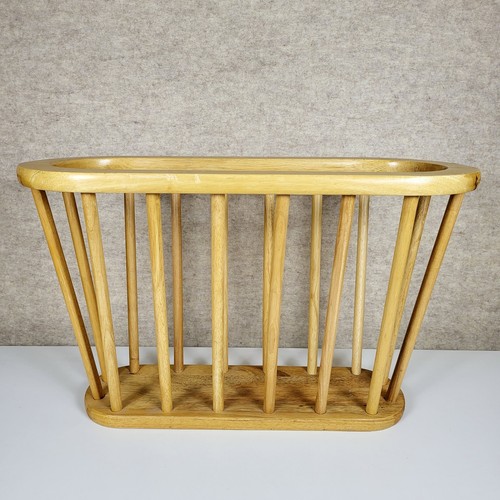 Mid-Century Modern Spindle Magazine Rack, Blonde Wood, Arthur Umanoff ...