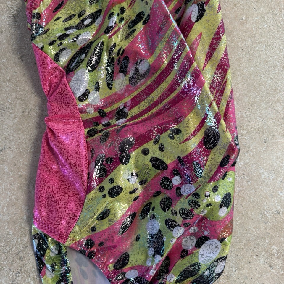 Foxy’s Leotards Gymnastics Dance Watermelon Crush Lime Green Leo Size ...