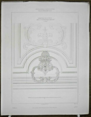 Architectural Engraving Imperial Library Door Hammer | eBay