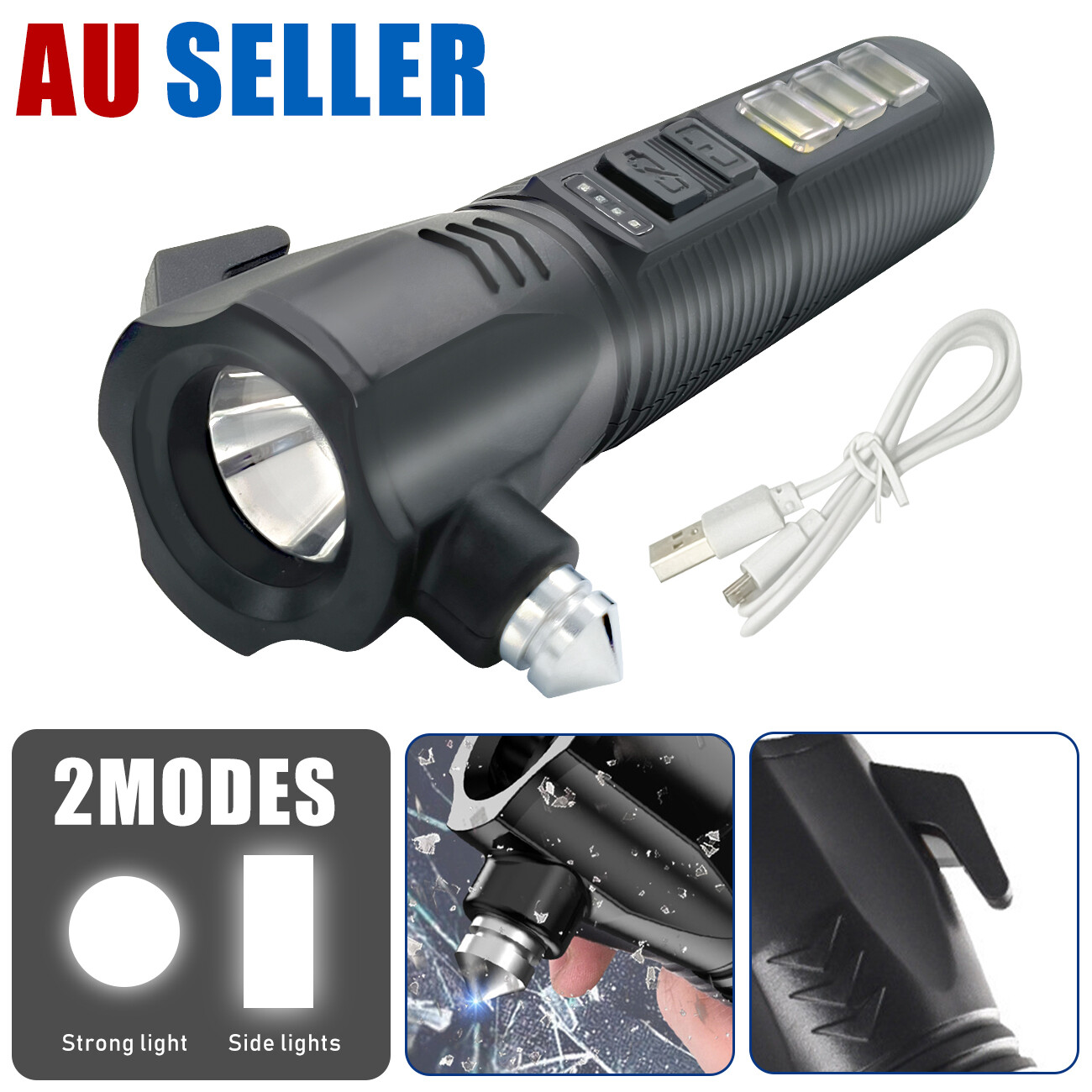 USB Rechargeable 99000000LM LED Flashlight Tactical Super Bright Torch ...