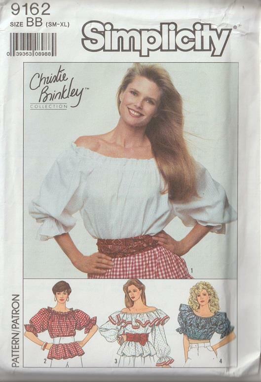 OOP Simplicity Peasant Tops Sewing Pattern Misses Size You Pick 9841 | eBay