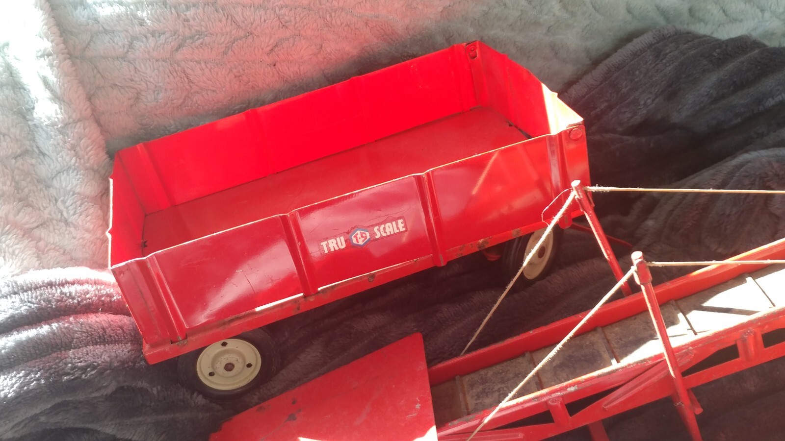 Vintage lot of 3 Tru Scale Farm Toys Portable Elevator, Wagon and ...