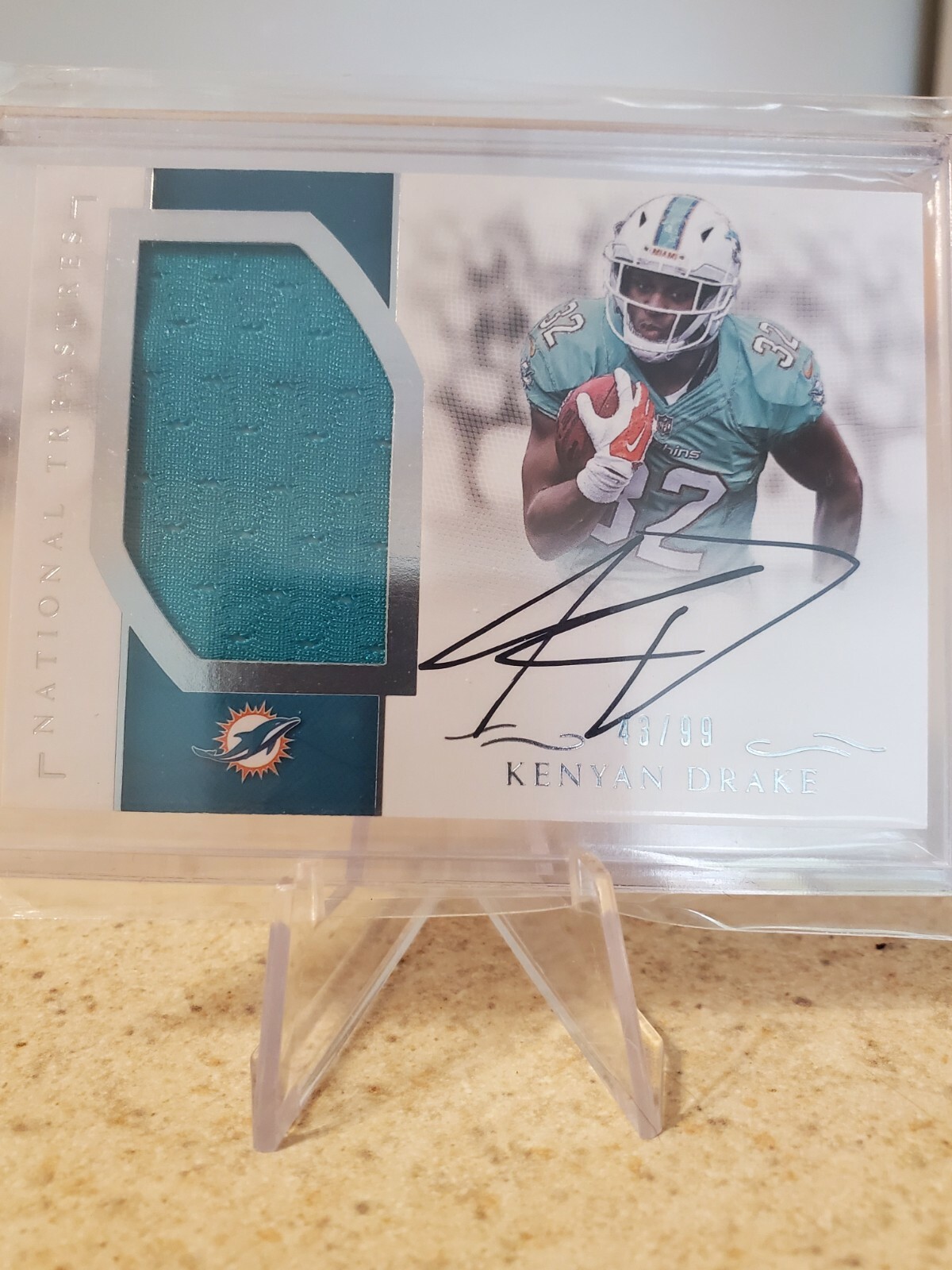 2016 National Treasures RPS Material Signatures /99 Kenyan Drake Rookie ...